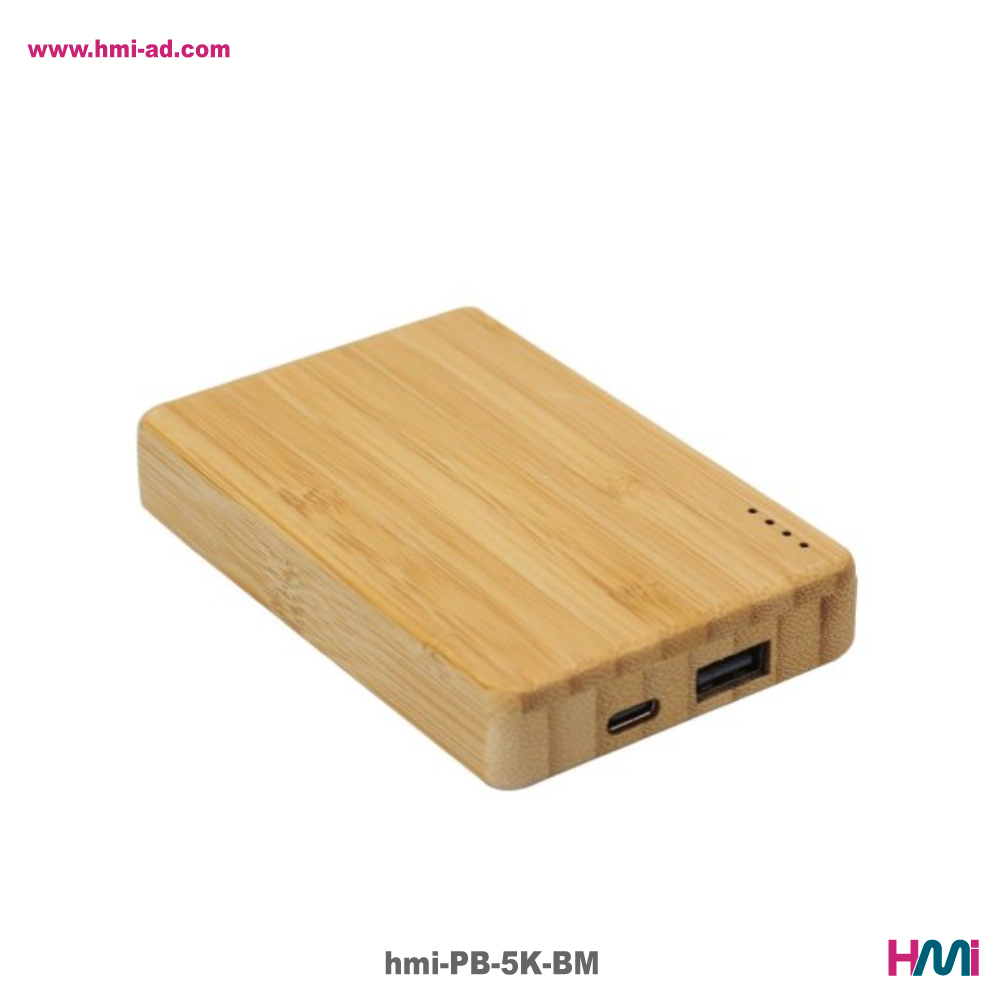 Bamboo Power bank 5000 mAh with custom logo | Promotional Products ...