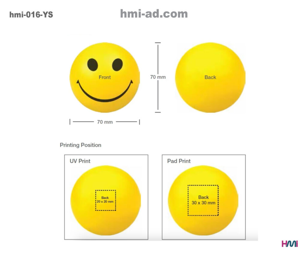 Smiley Face Anti Stress Ball | Promotional Anti Stress Ball ...
